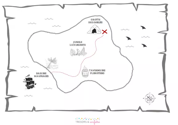 Chasse au trésor : L'île des pirates｜TRESORS & confettis